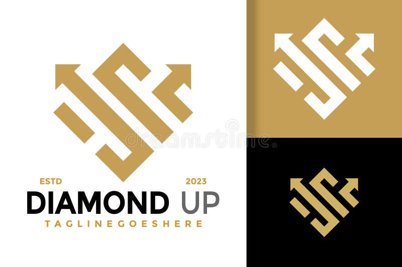 Diamond Arrow Jewelry Logo Vector Icon Illustration Stock Vector ...