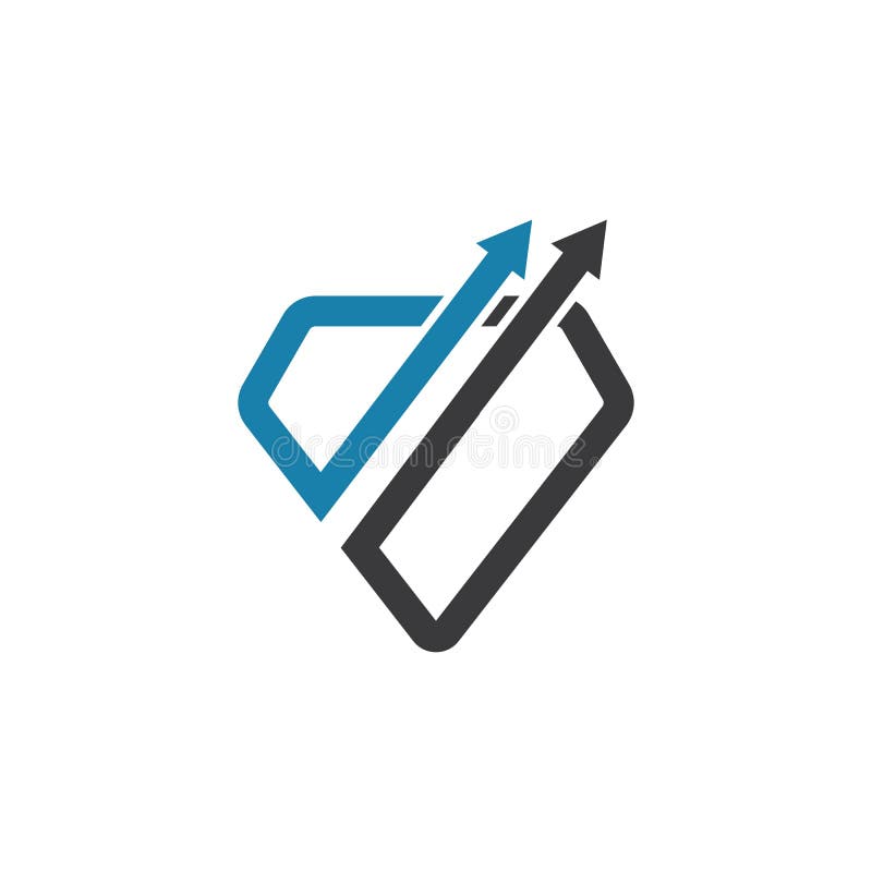 Diamond Arrow Logo Vector Icon Illustration Design Stock Vector ...
