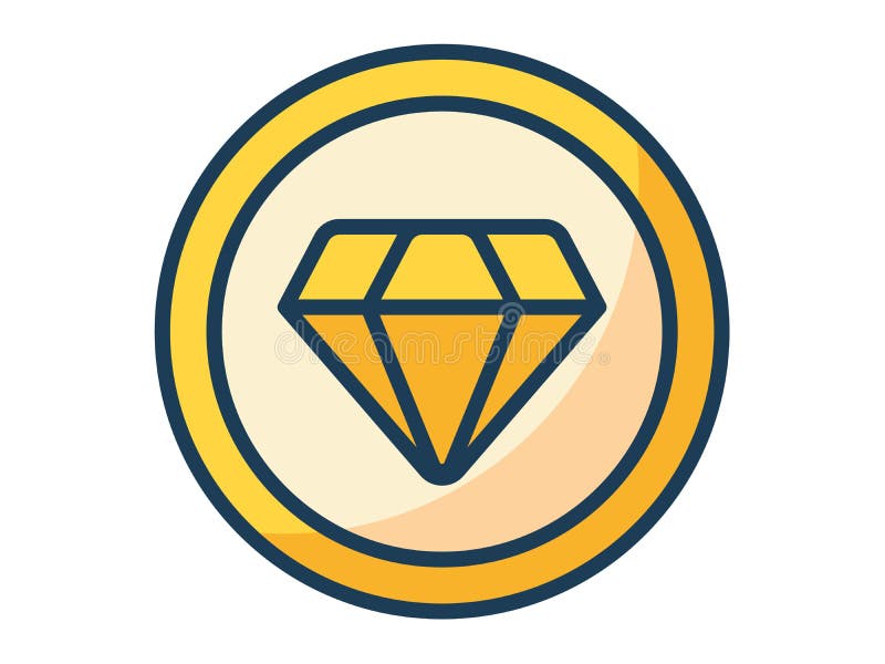 Diamond Award Single Isolated Icon with Filled Line Style Stock Vector ...
