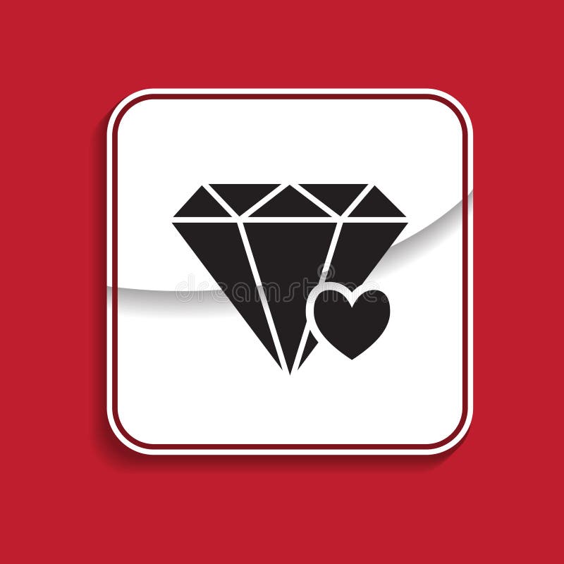 Diamond Badge. Internet Button on Red Background. 10 Eps Stock ...