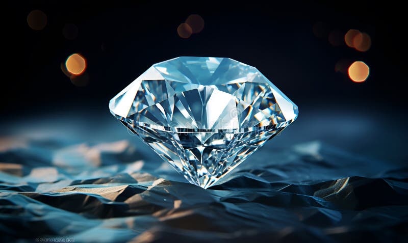 Diamond Beautiful Diamond Stone Macro, Ai Generative Stock Illustration ...