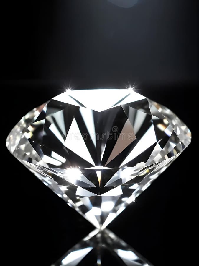 Diamond on the Black Background Stock Illustration - Illustration of ...