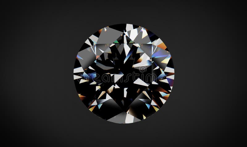 Diamond on Black Background with High Quality. Stock Illustration ...