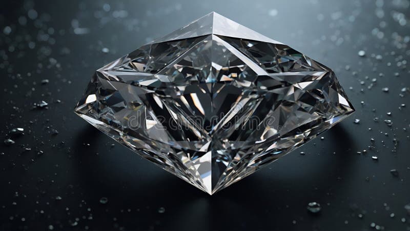 A Diamond Black Background the Infinite Prism Diamond Points, Laser ...