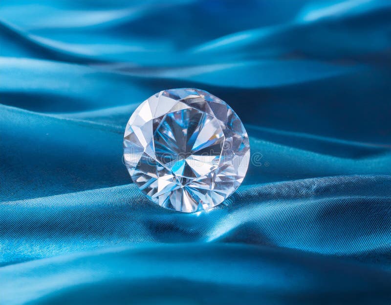 Diamond Blue. Diamond on a Blue Wave Background Stock Illustration ...