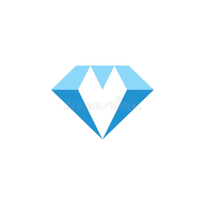 Diamond Blue Simple Geometric Logo Vector Stock Vector - Illustration ...