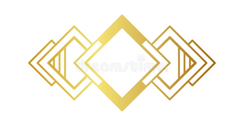 Diamond Border Art Deco Element Stock Vector - Illustration of deco ...