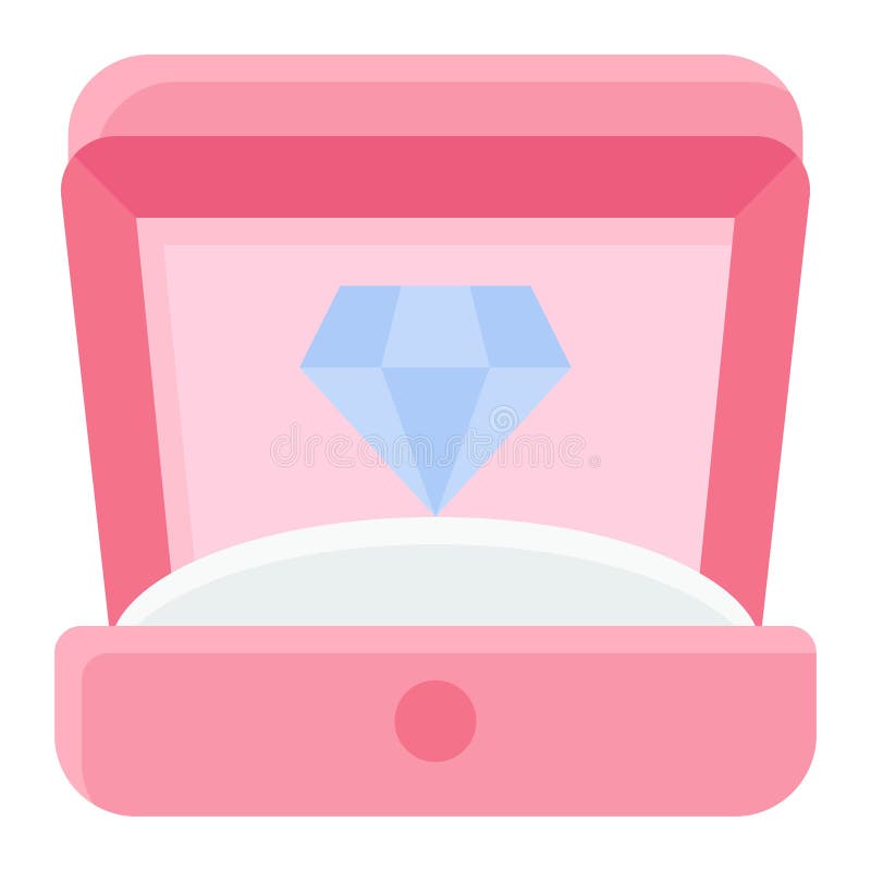 Diamond Box Icon, Birthday Party Related Vector Illustration Stock ...