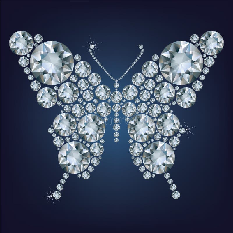 Gem Butterfly stock vector. Illustration of precious - 34646177