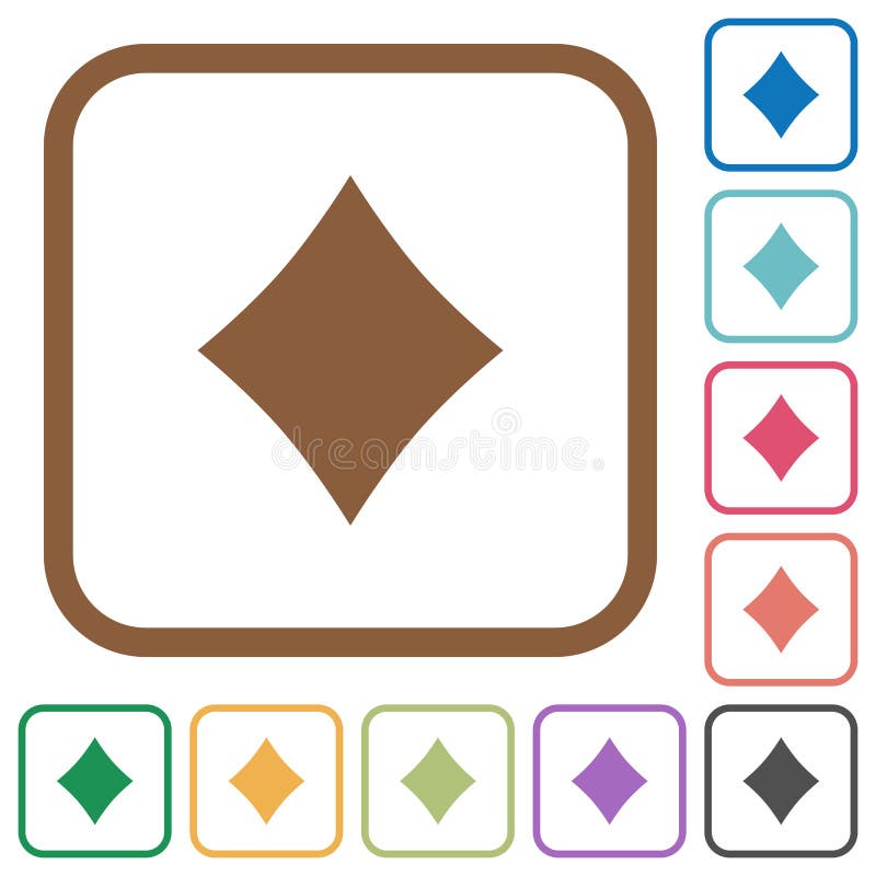 Diamond Card Symbol Simple Icons Stock Vector - Illustration of card ...