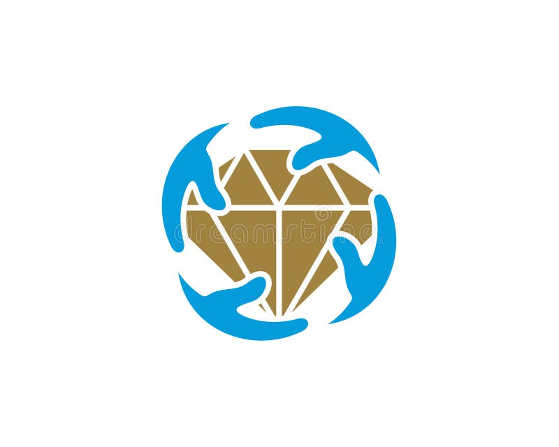 Diamond Care Logo Design Vector Template, Creative Diamond Logo Concept ...