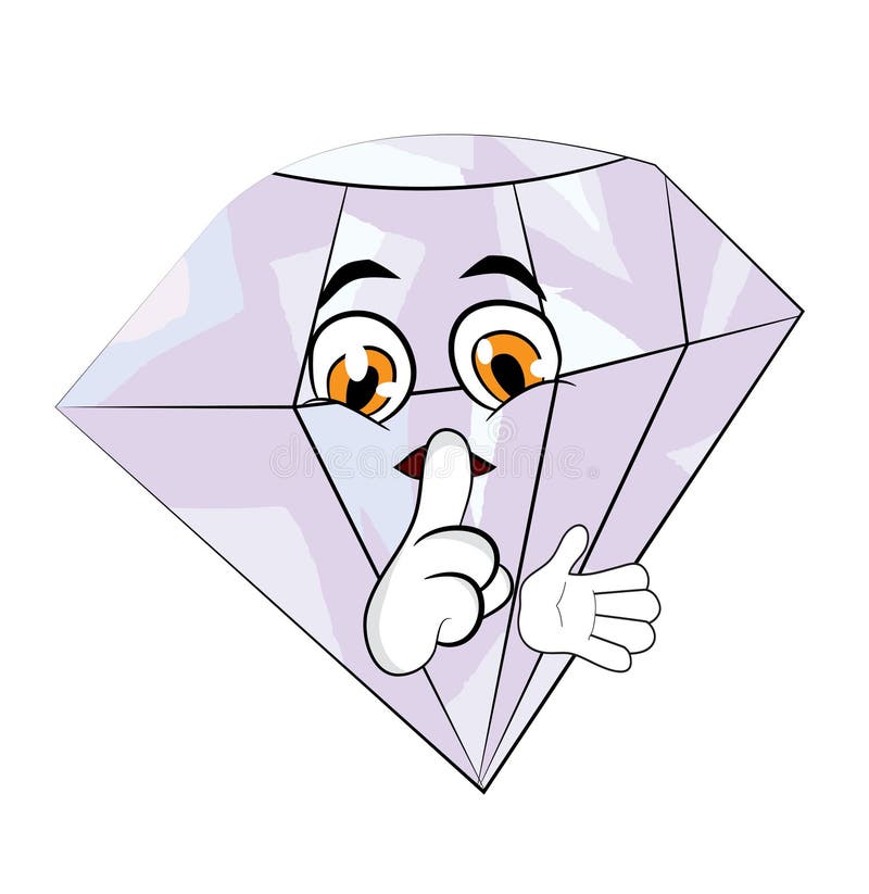 Diamond cartoon stock illustration. Illustration of isolated - 48714163