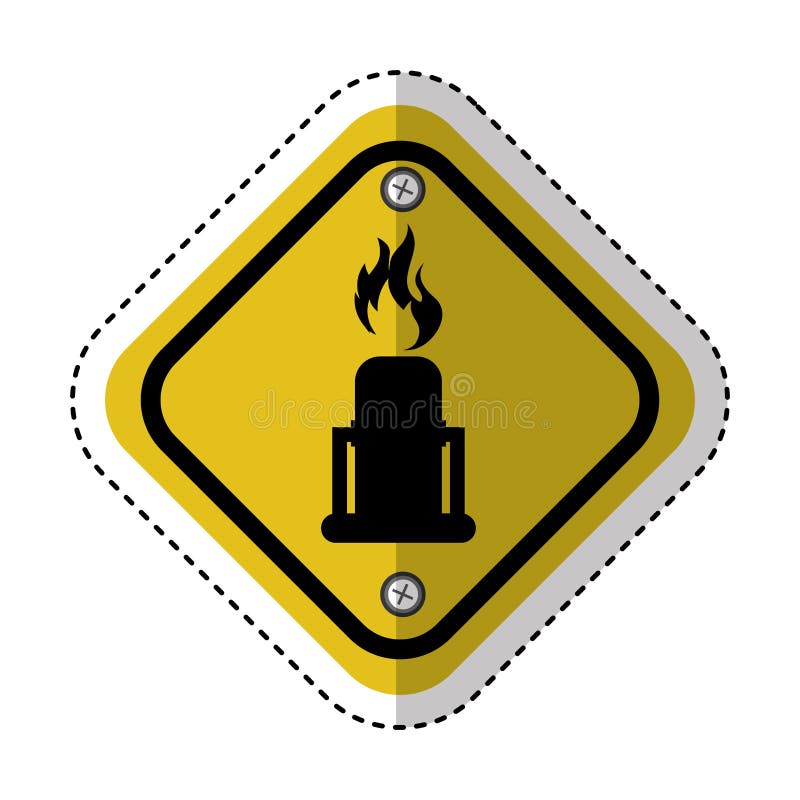 Diamond caution sign icon stock vector. Illustration of secure - 90884582
