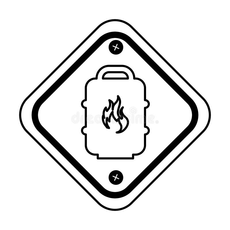 Diamond caution sign icon stock vector. Illustration of precaution ...