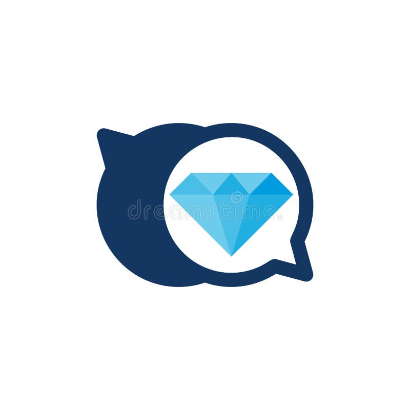 Diamond Chat Logo Icon Design Stock Vector - Illustration of internet ...