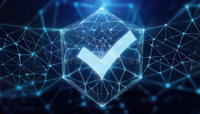 Diamond with Checkmark Shape Illustrating Verified Ai Technology and ...