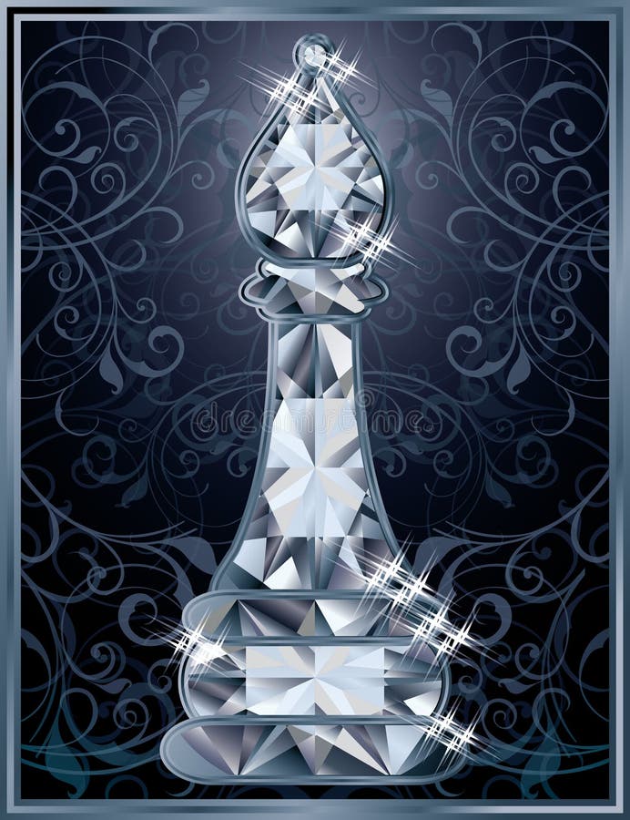 Diamond chess Knight card stock vector. Illustration of banner - 50356283