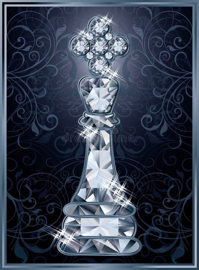 Diamond chess Knight card stock vector. Illustration of banner - 50356283