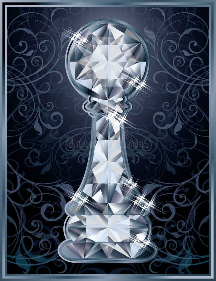 Diamond chess Knight card stock vector. Illustration of banner - 50356283