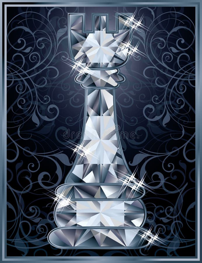 Diamond chess Knight card stock vector. Illustration of banner - 50356283
