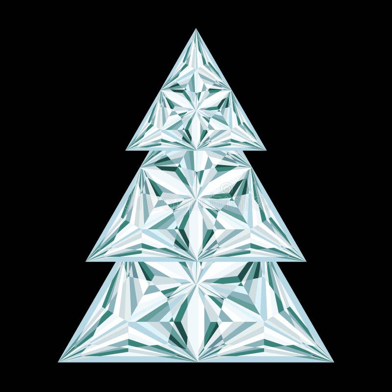 Diamond christmas tree stock vector. Illustration of christmas - 63260602