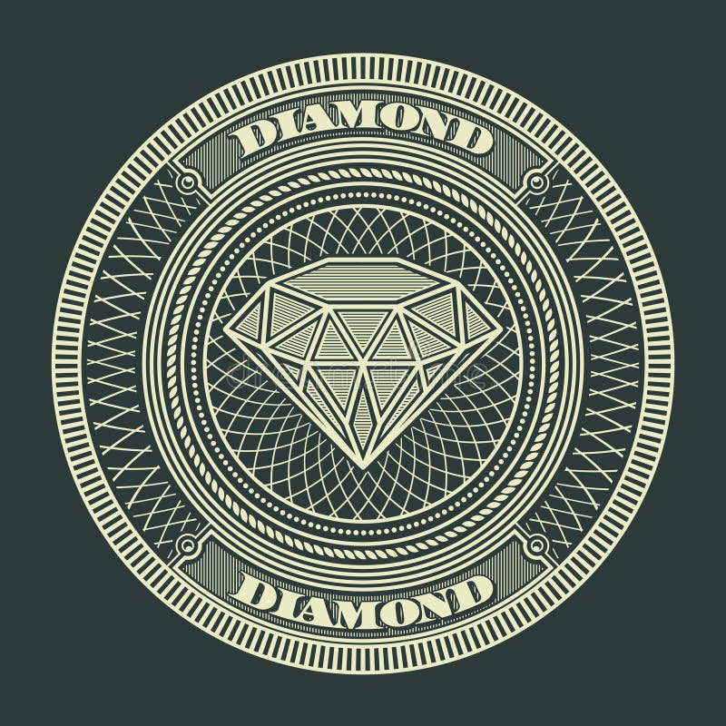 Diamond circle decorative stock vector. Illustration of diamond - 57466173