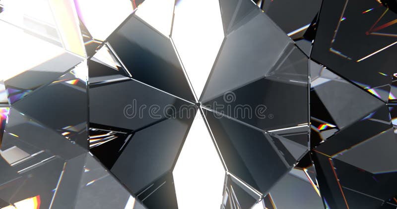 Diamond Close-up Like Background with Circle Movement and Sparkle ...