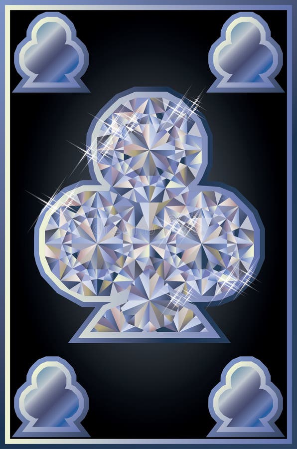 Diamond clubs poker card stock vector. Illustration of gamble - 29521117
