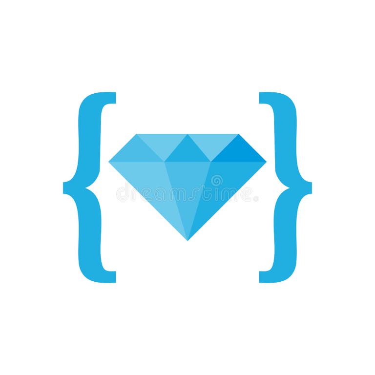 Diamond Code Logo Icon Design Vector Illustratie - Illustration of ...