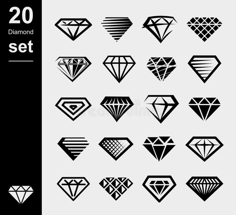 Diamond Collection Set. Collection Icon Diamonds Stock Vector ...