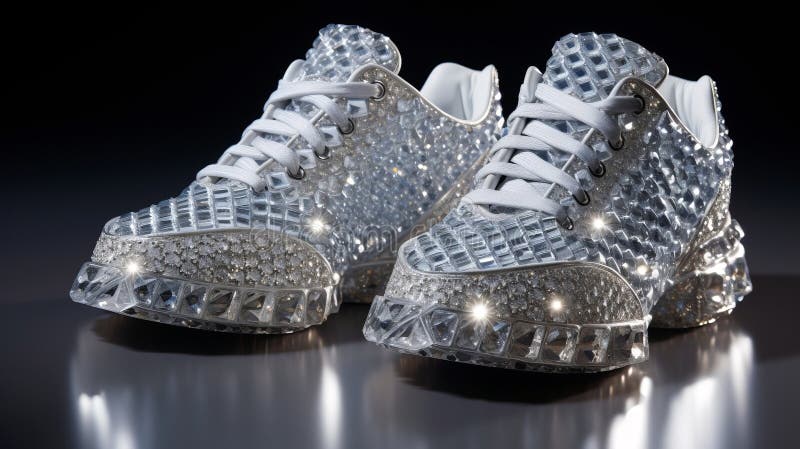 Diamond covered trainers stock illustration. Illustration of clothing ...