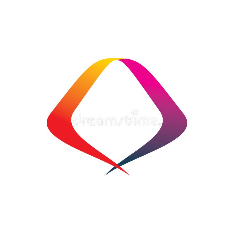 Diamond Creative Color Line Arrow Logo Design Stock Illustration ...