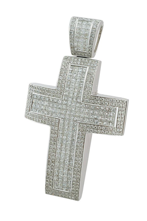 Diamond cross necklace stock image. Image of luxury, jewelry - 42853807