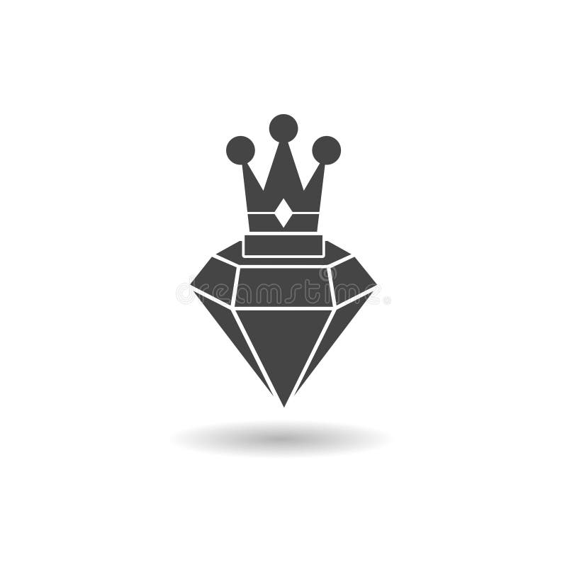 Diamond with Crown Icon. Logo Icon Design Template Abstract Luxury ...