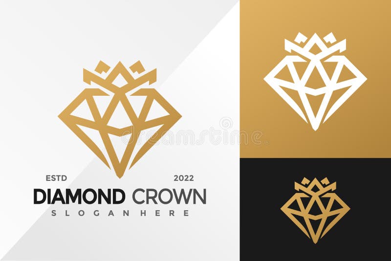 Diamond Crown Logo Design Vector Illustration Template Stock ...