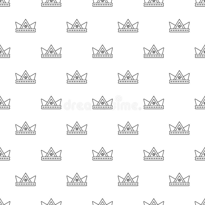 Diamond Crown Pattern Vector Seamless Stock Vector - Illustration of ...