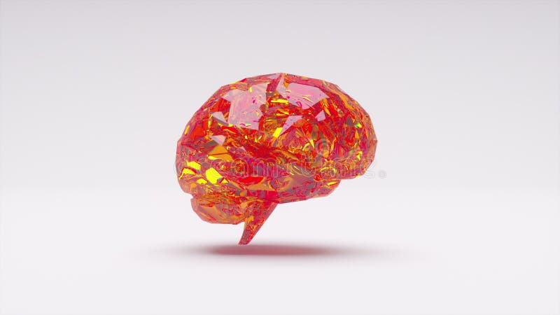 Diamond crystal brain stock illustration. Illustration of gradient ...