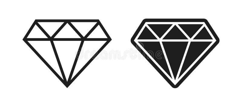 Diamond Crystal Gemstone Vector Icon Stock Vector - Illustration of ...