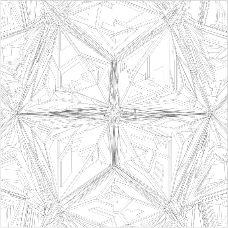 Diamond Crystal Geometric Pattern Structure Vector Stock Vector ...