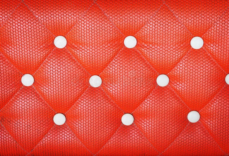 Diamond Cushion Pattern of Orange Vintage Sofa, Texture and Back Stock ...