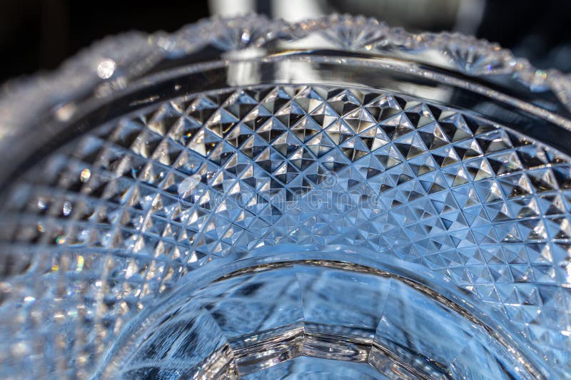 Diamond Cut Lead Crystal Texture Background Stock Photo - Image of hand ...