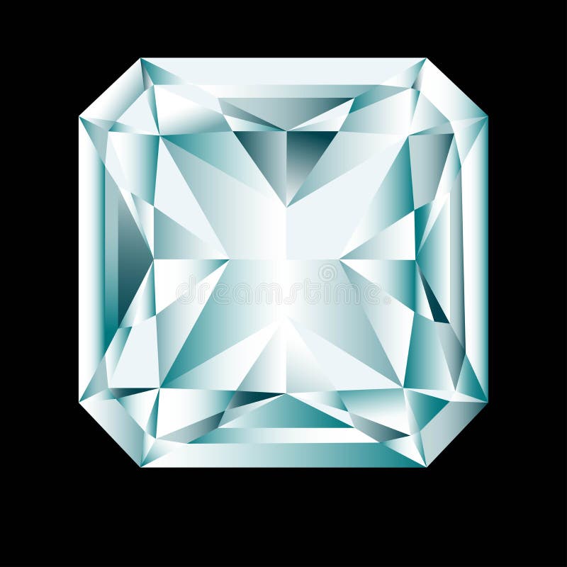 Radiant Cut Diamond Stock Illustrations – 296 Radiant Cut Diamond Stock ...