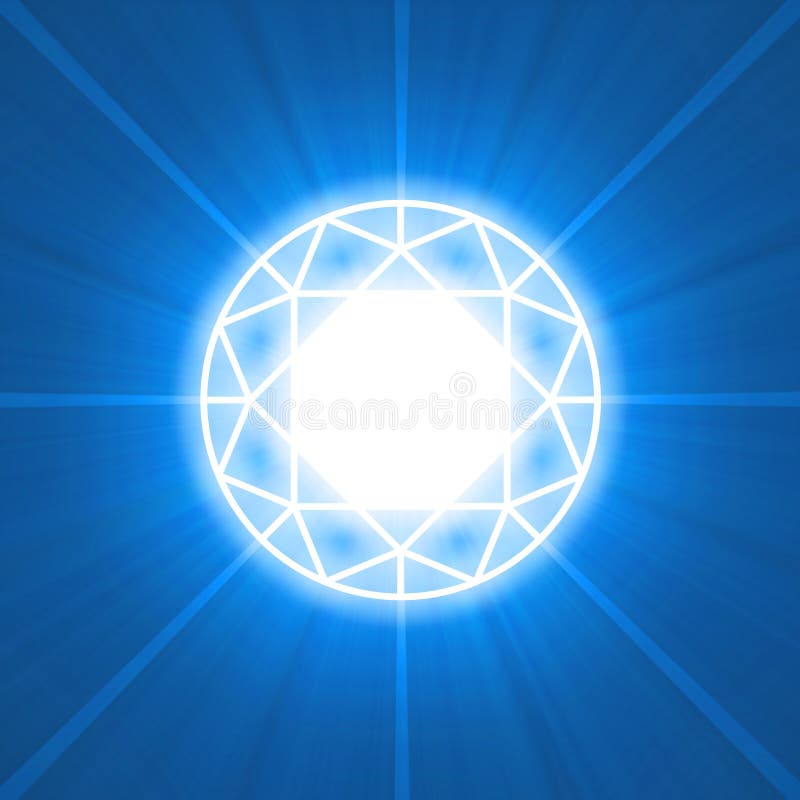 Diamond Cutting Glowing Light Flare Stock Illustration - Illustration ...