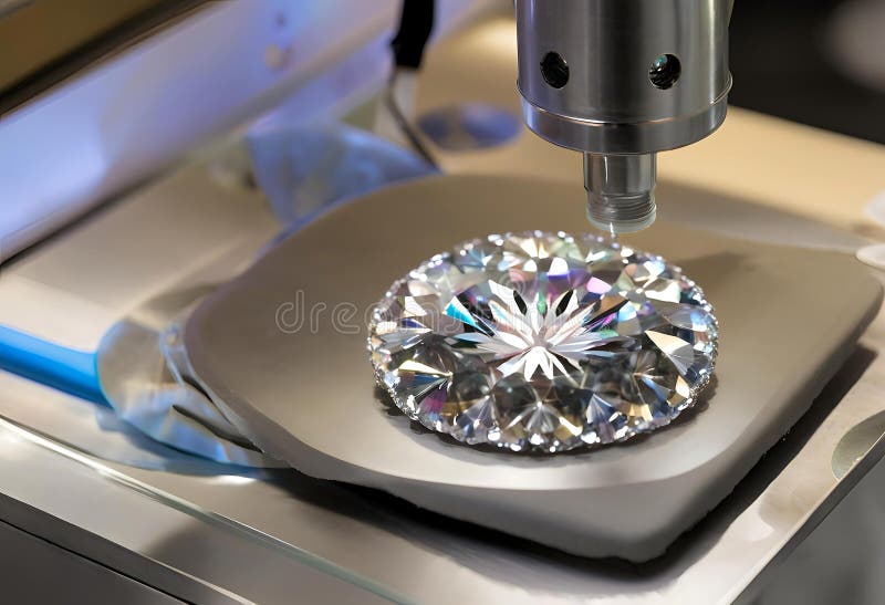 Diamond Cutting Machine for Precision.AI Generated Stock Illustration ...
