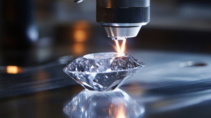 Diamond Cutting Precision Laser Technology Process Stock Illustration ...