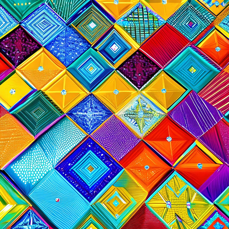 Diamond Delight: an Image of a Geometric Pattern Created with Diamond ...