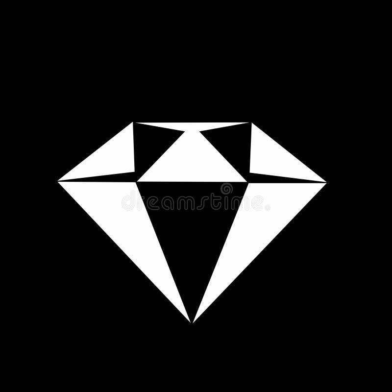 Diamond Design Illustration on Black Background Stock Vector ...