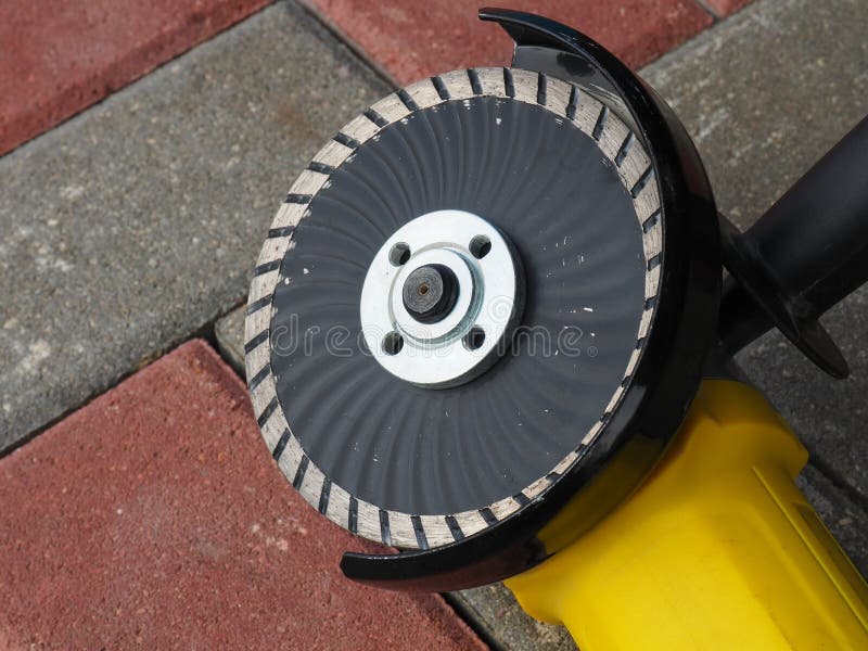 Angle Grinder with Stone Cutting Disc Stock Photo - Image of ...