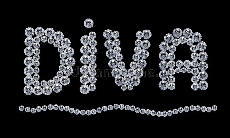Diamond Diva stock photo. Image of black, background, isolated - 8721722