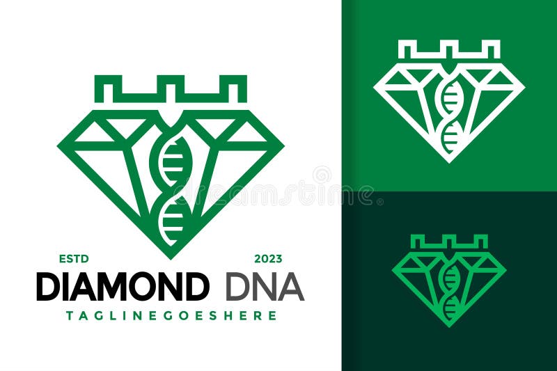 Diamond Dna Science Biotechnology Logo Stock Vector - Illustration of ...